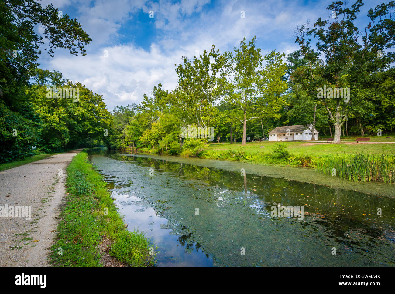Footpath and the C & O Canal, at Chesapeake & Ohio Canal National ...