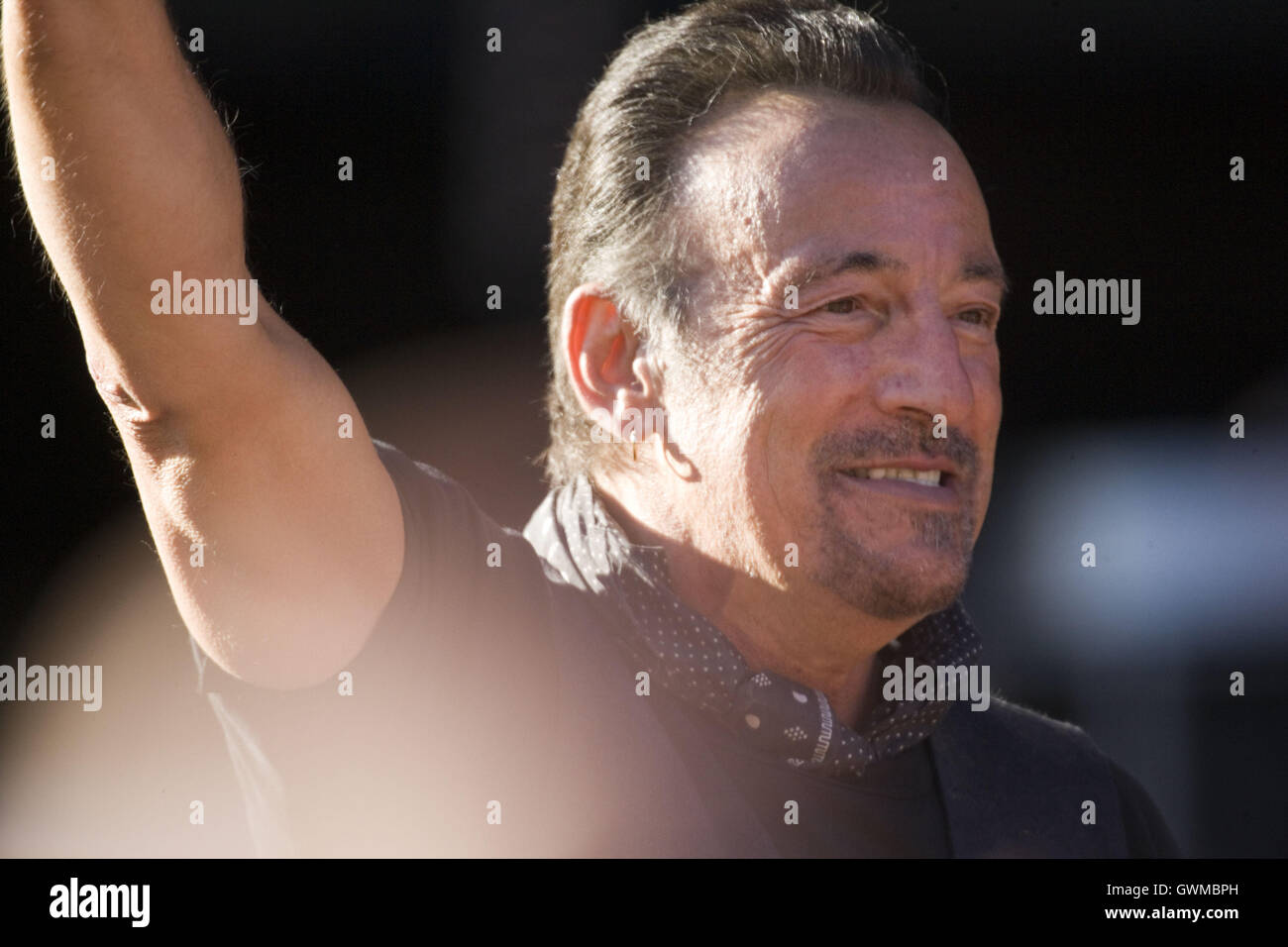 Bruce Springsteen performing live in concert at Hampden Park Stadium in ...