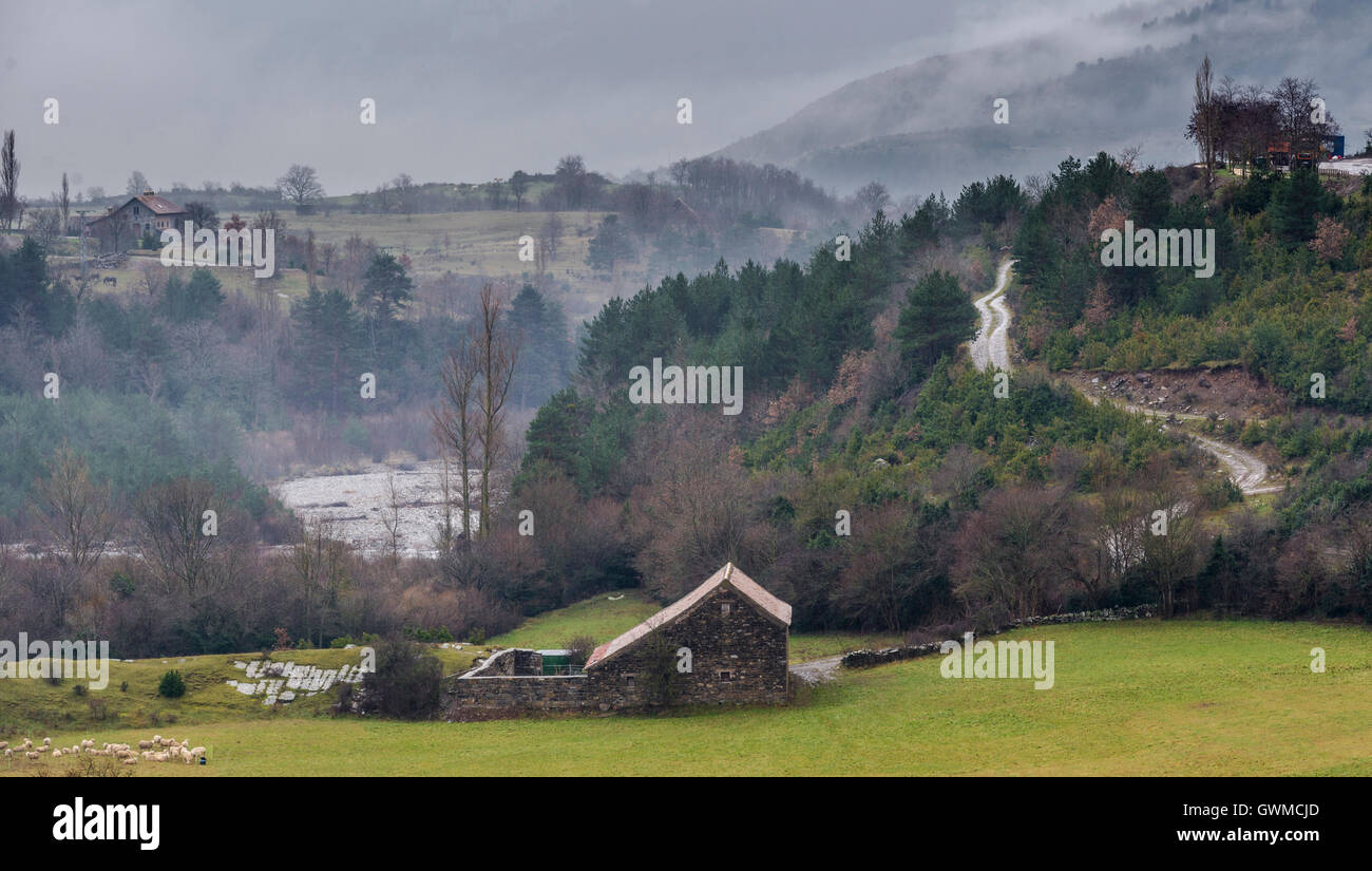 Hecho Valley, Huesca Pyrenees, Aragon, Spain Stock Photo - Alamy