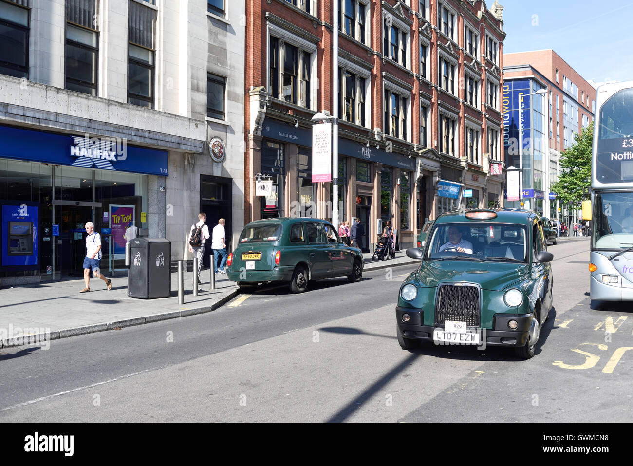 Nottingham City Centre ,Milton Street Traffic,UK Stock Photo - Alamy