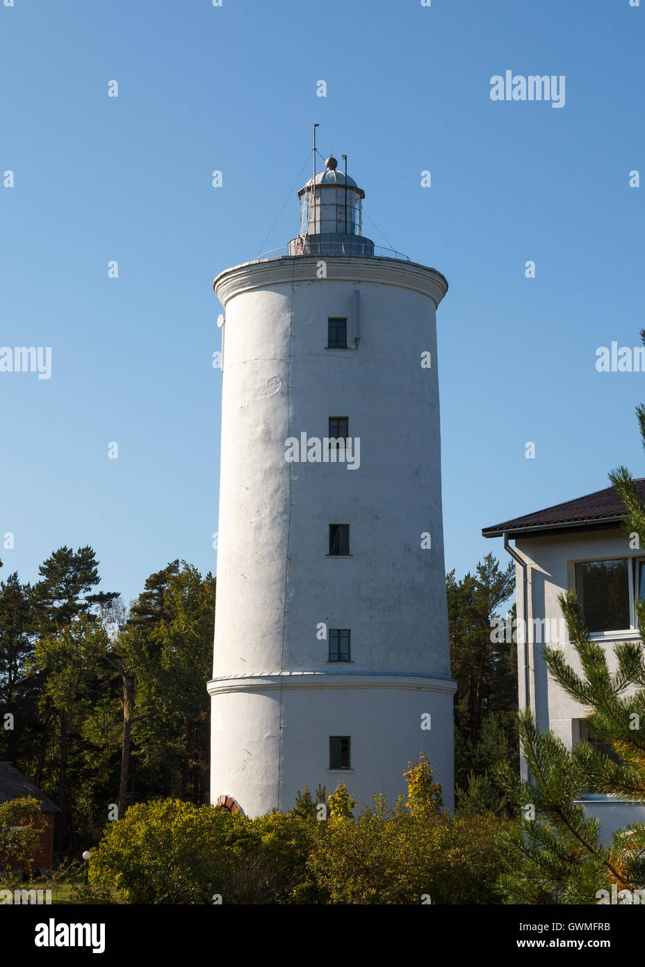 white lighthouse beacon Stock Photo - Alamy