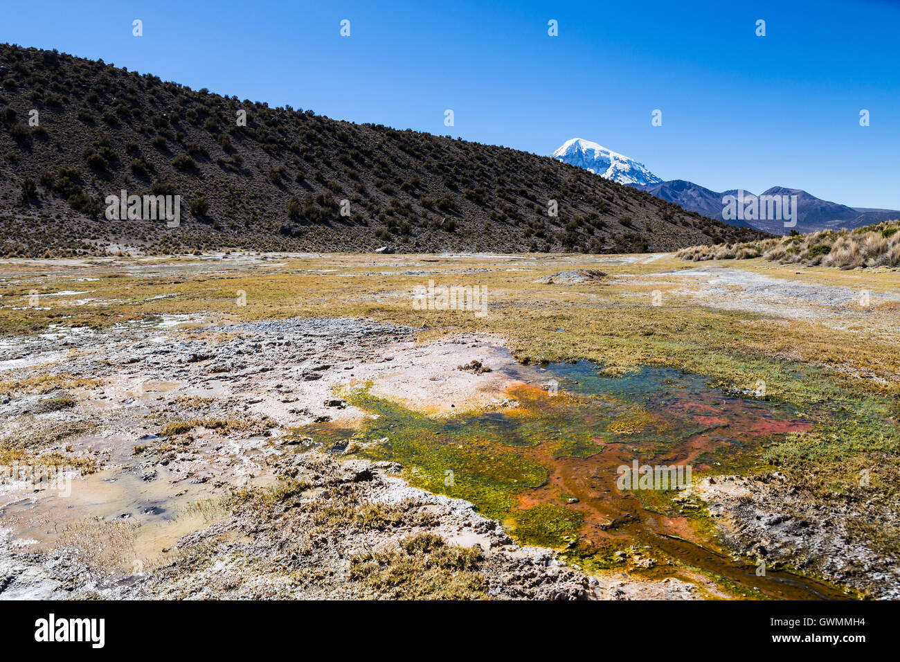 Andean geysers. Junthuma geysers, formed by geothermal activity ...