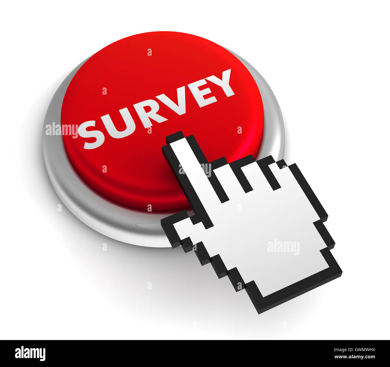 survey keyboard concept 3d illustration Stock Photo - Alamy