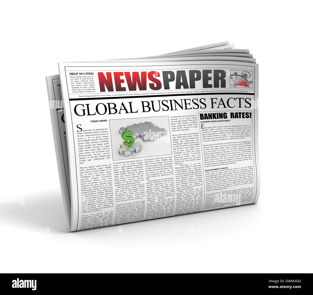 Newspaper horizontal Cut Out Stock Images & Pictures - Alamy