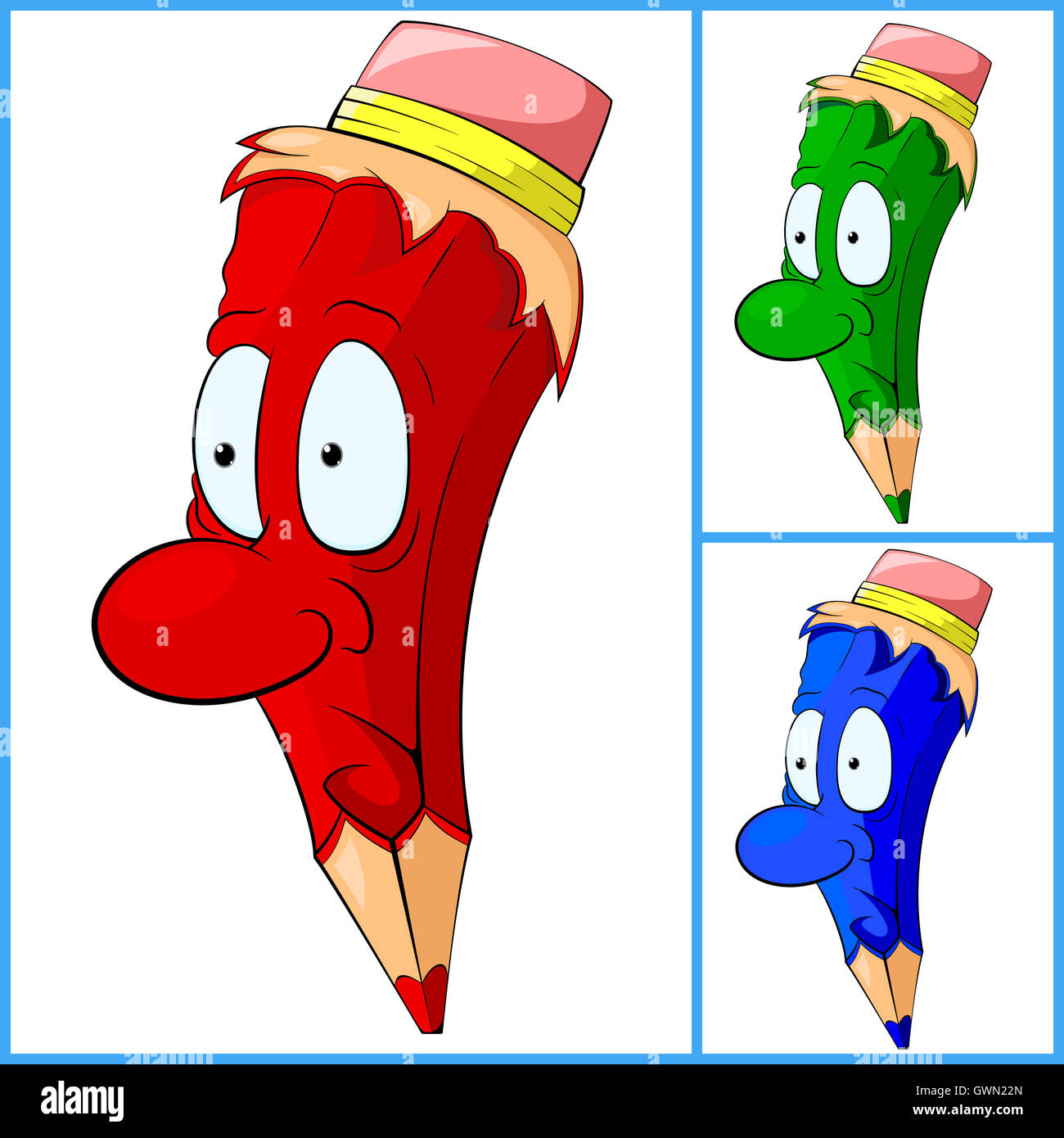 Cartoon pencil hi-res stock photography and images - Alamy
