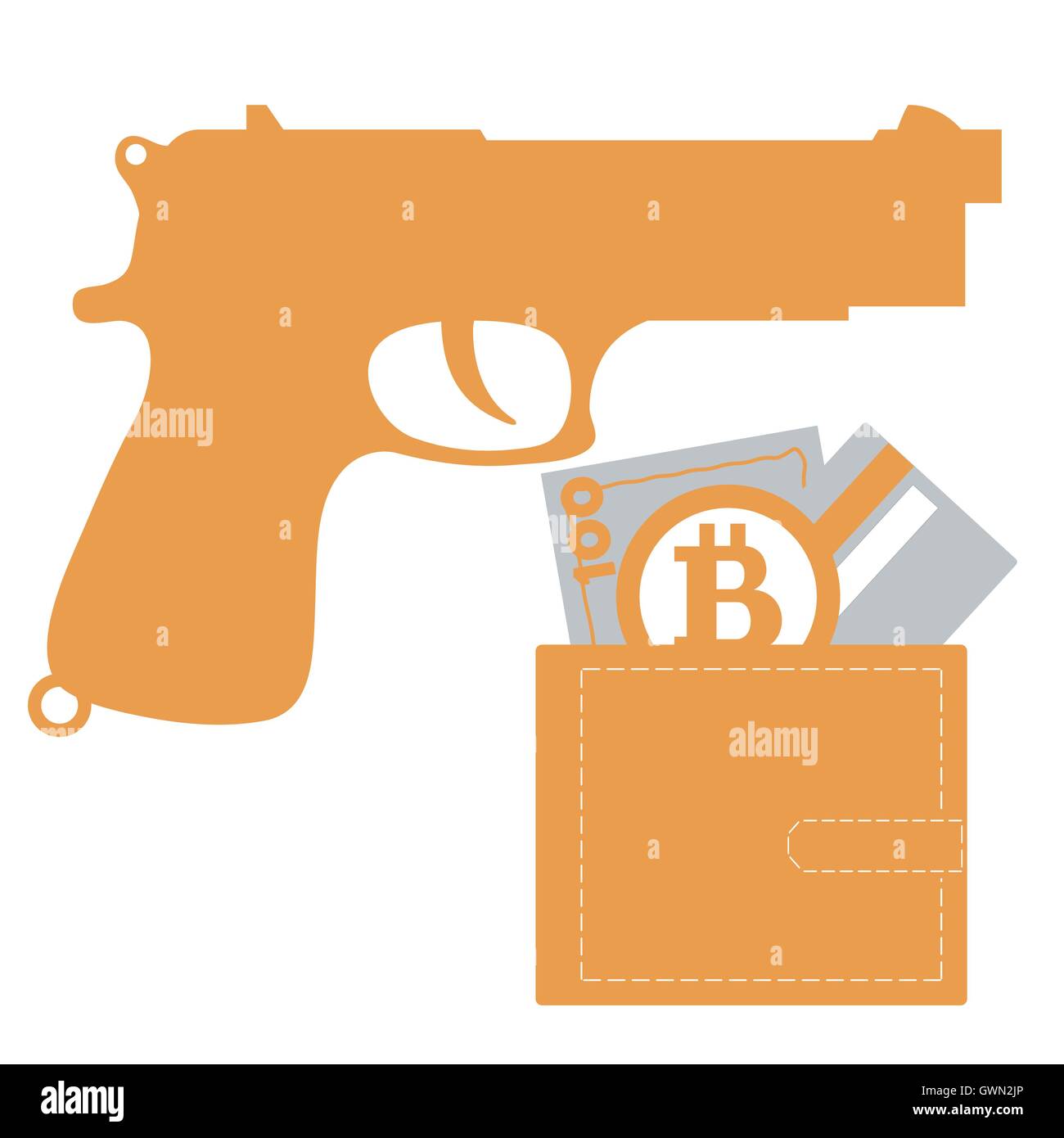 Money gun currency symbol Cut Out Stock Images & Pictures - Alamy