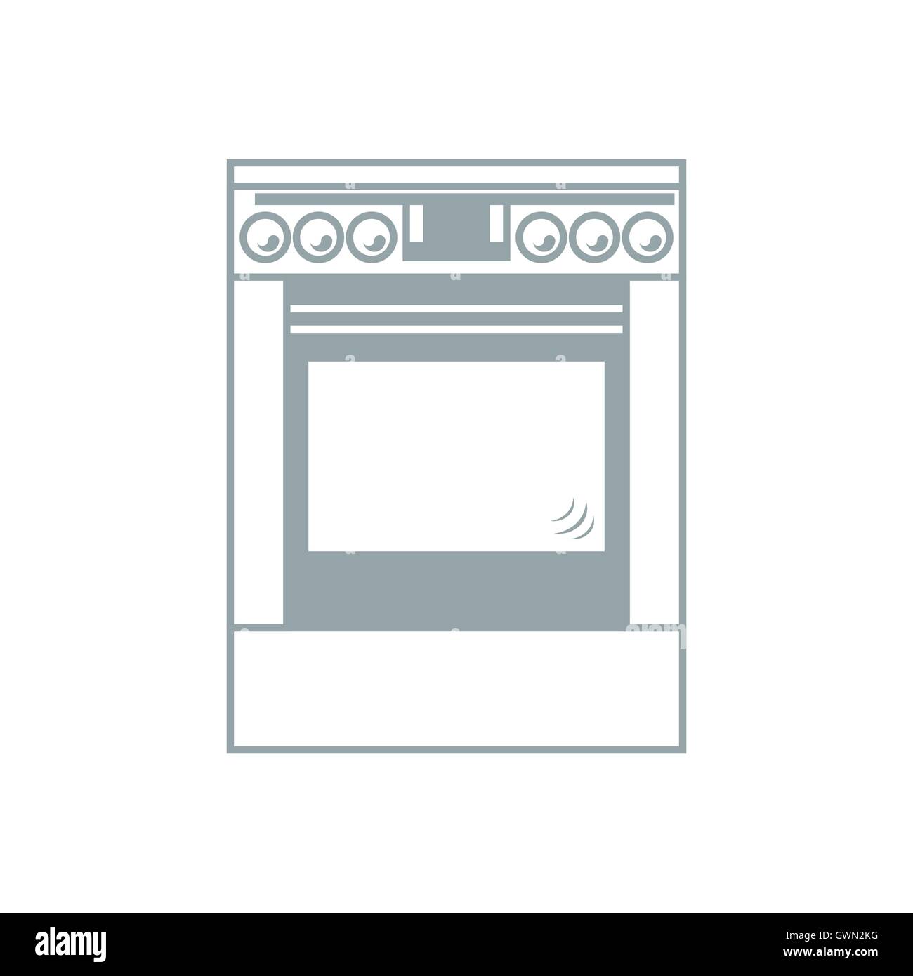Stylized icon of a colored cooker on a white background Stock Vector ...