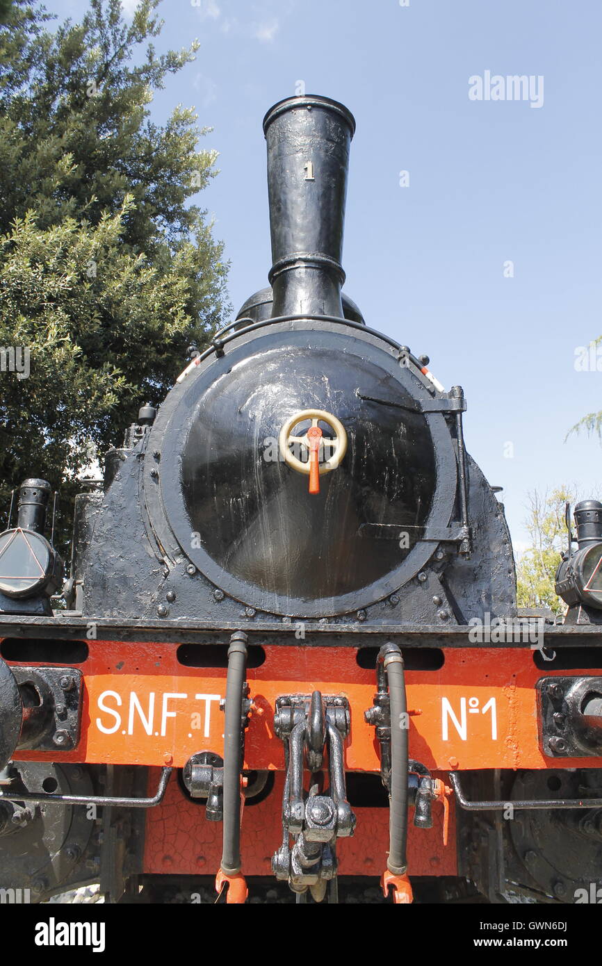 Brescia,Italy,Castle of Brescia,the steam engine of 1908,the first ...