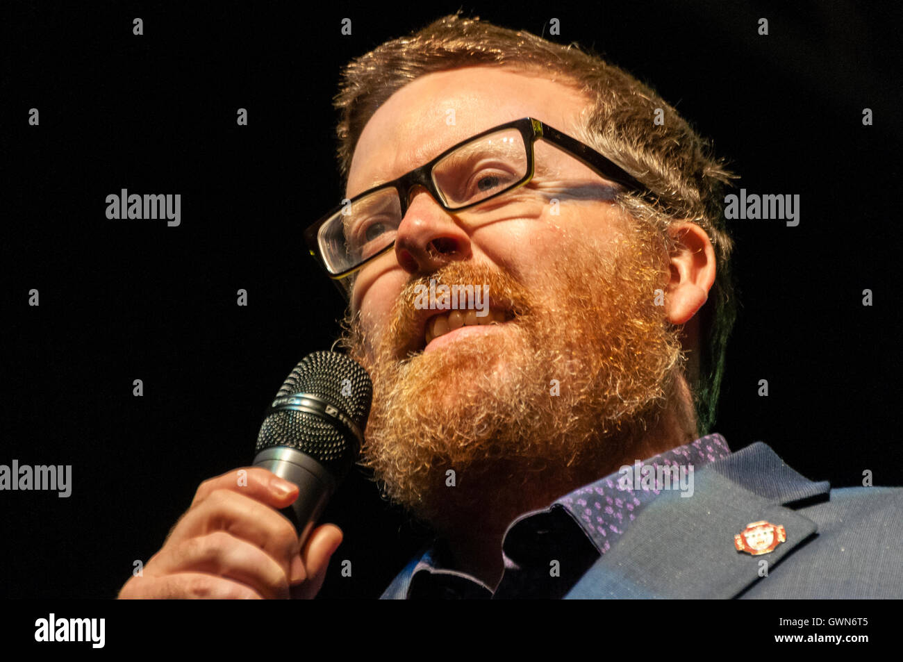 Controversial comedian Frankie Boyle performs in Belfast Stock Photo ...