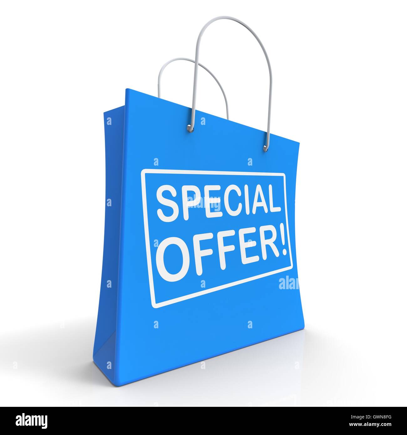 Special Offer Shopping Bag Shows Promotion Stock Photo - Alamy