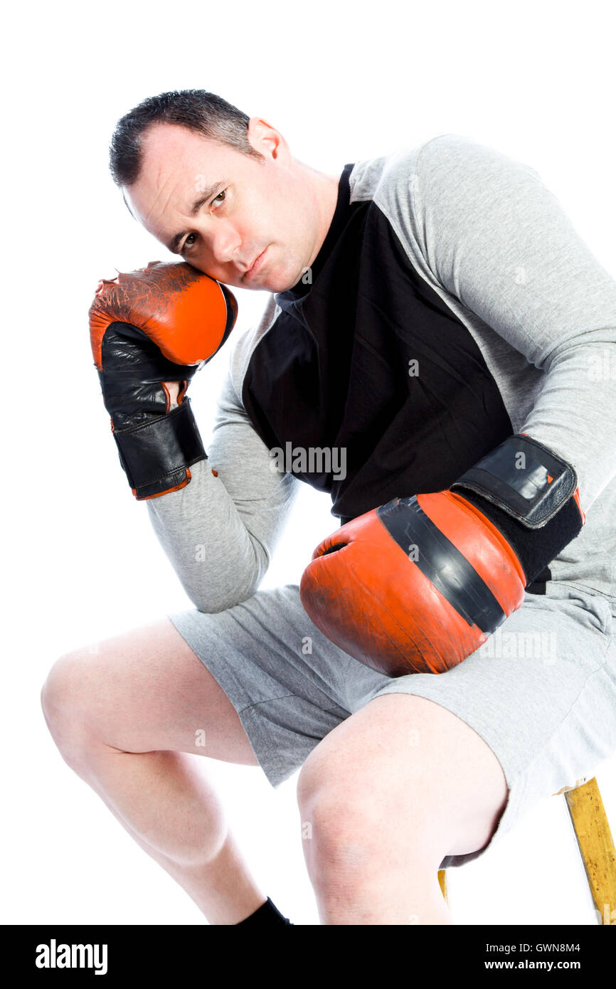 caucasian boxer 40 years old Stock Photo - Alamy