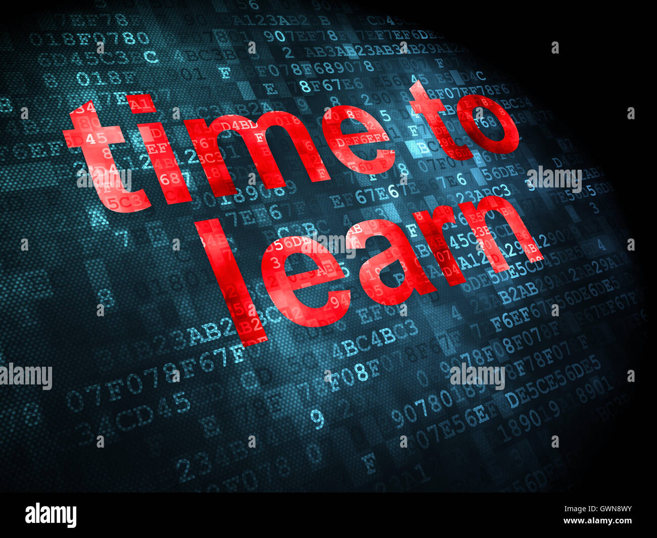 Time concept: Time to Learn on digital background Stock Photo - Alamy