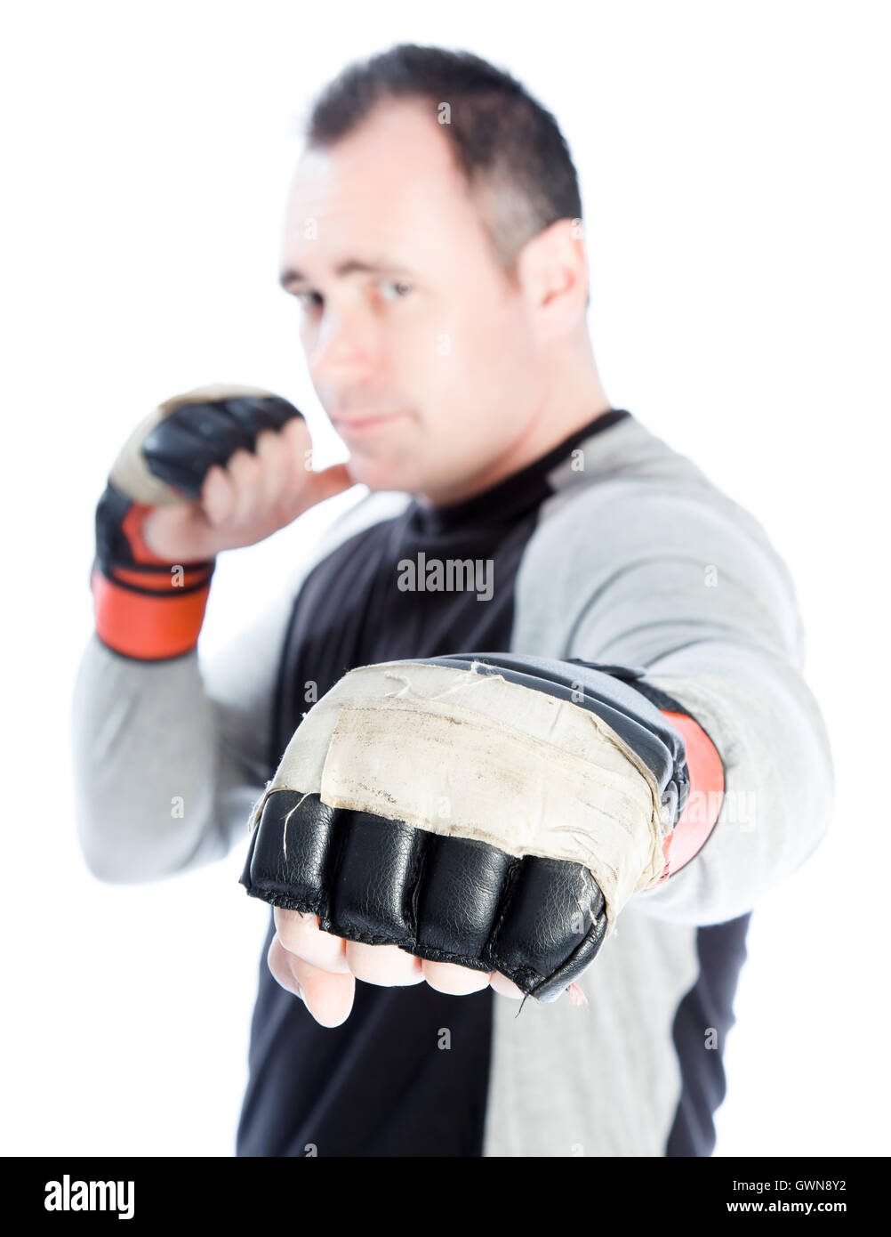 caucasian boxer 40 years old Stock Photo - Alamy