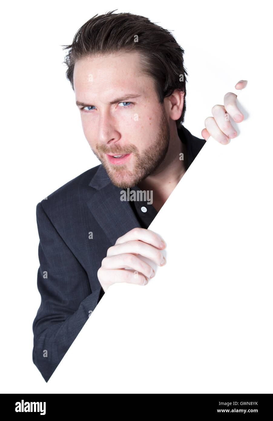 Attractive caucasian man shot in studio Stock Photo - Alamy
