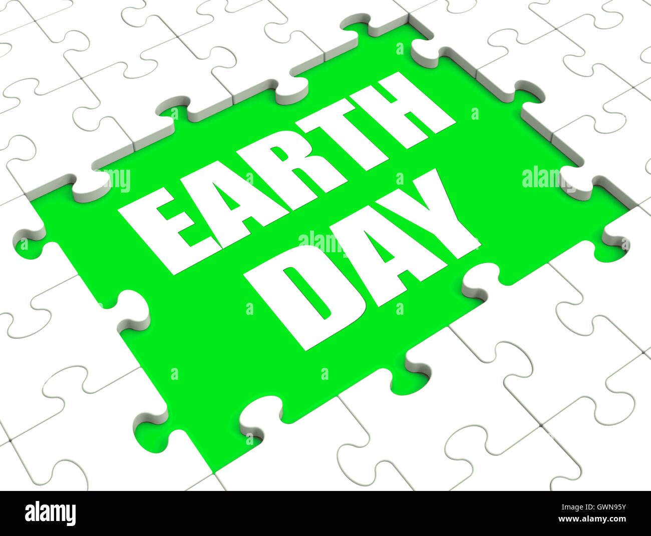 Earth Day Puzzle Shows Environment And Eco Friendly Stock Photo - Alamy