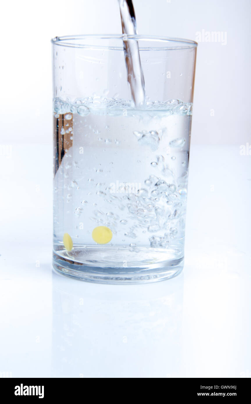 Half water glass Stock Photo - Alamy