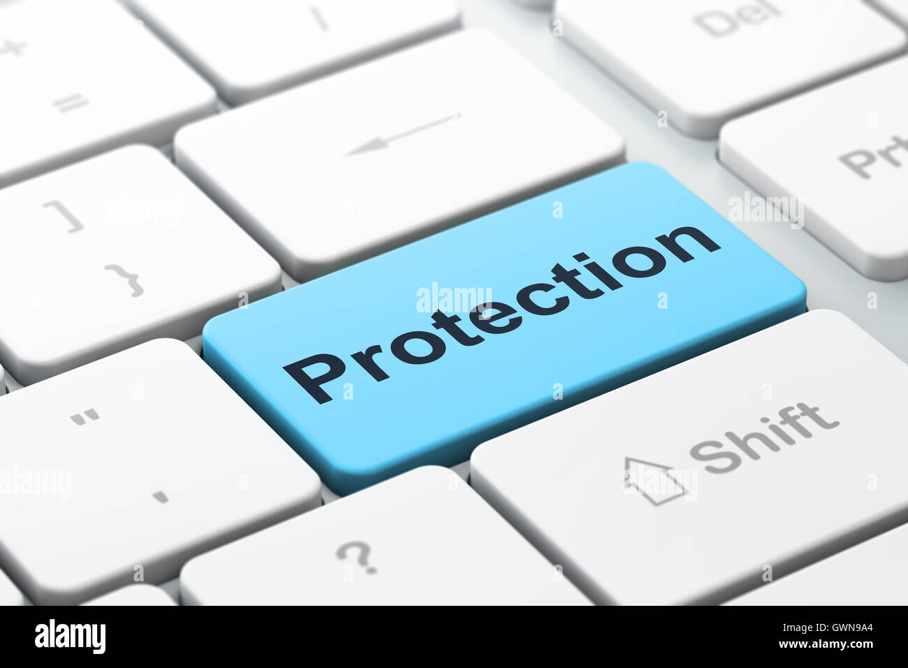 Privacy concept: Protection on computer keyboard background Stock Photo ...
