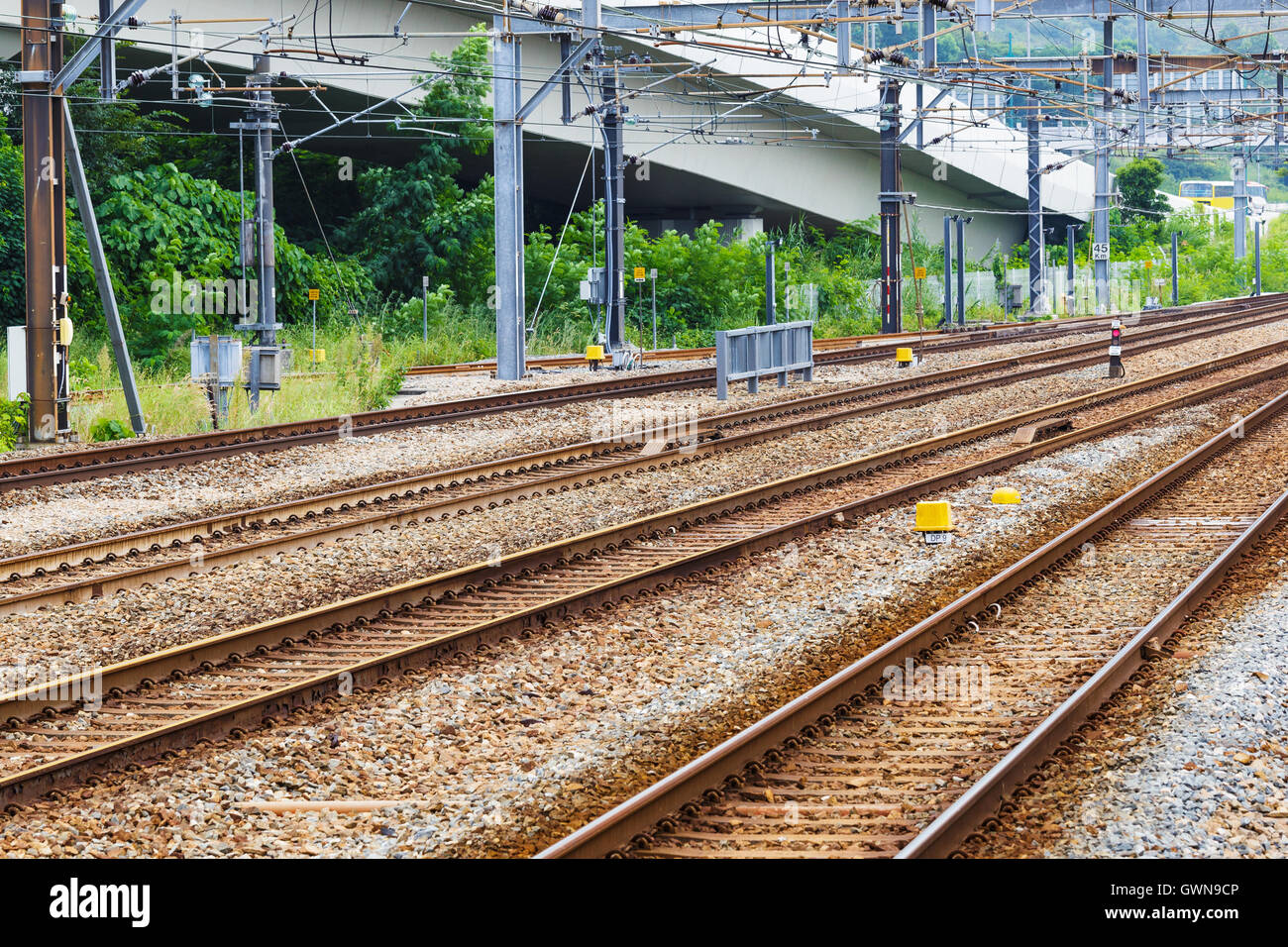 Train line track hi-res stock photography and images - Alamy