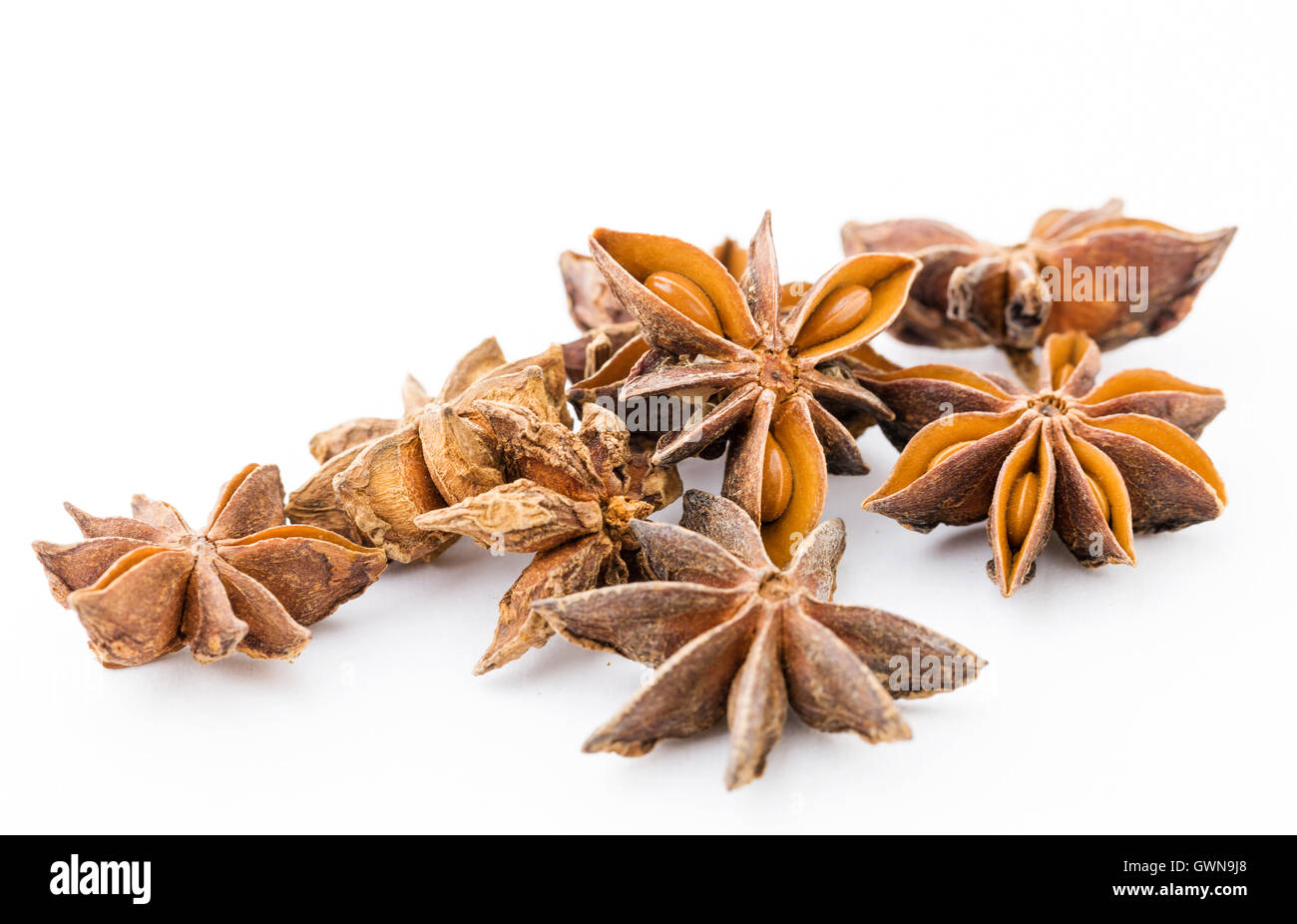 Star anise isolated on white Stock Photo - Alamy