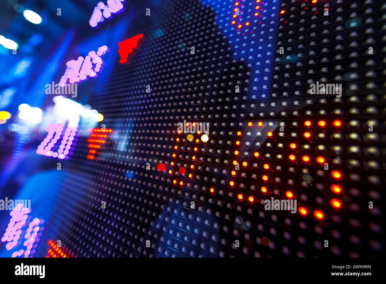 Stock market price drop display Stock Photo - Alamy