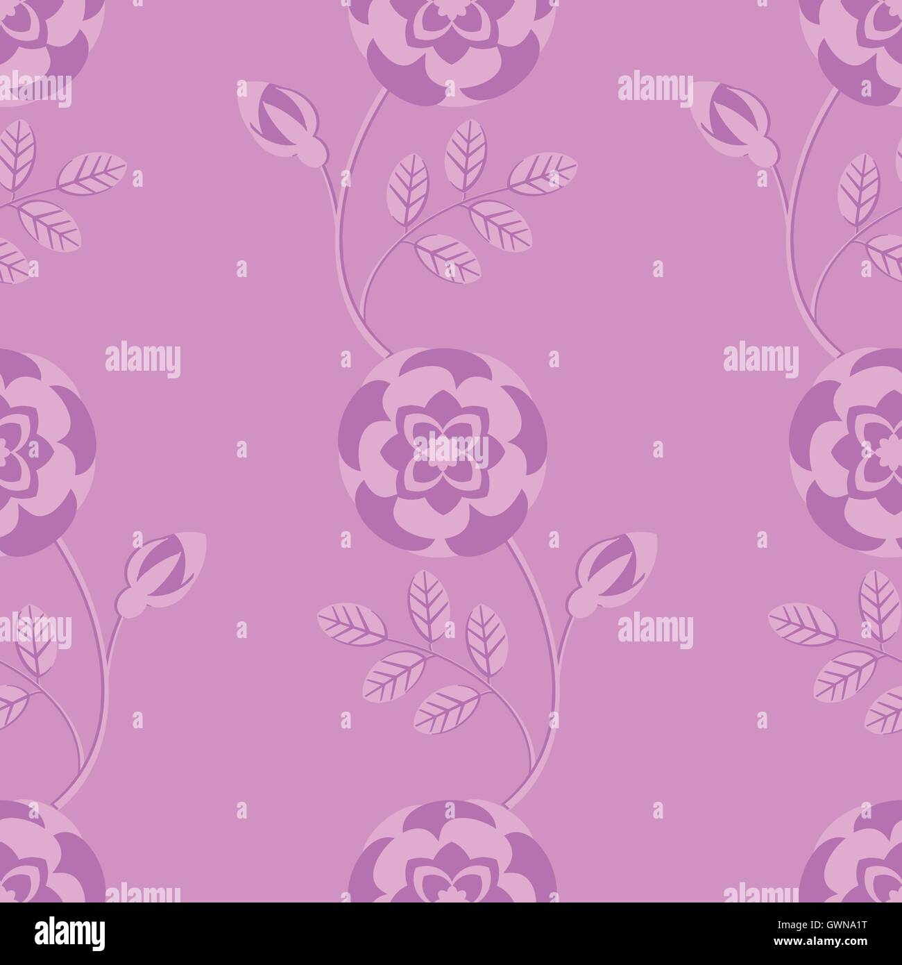 Pink roses and buds seamless pattern Stock Vector Image & Art - Alamy