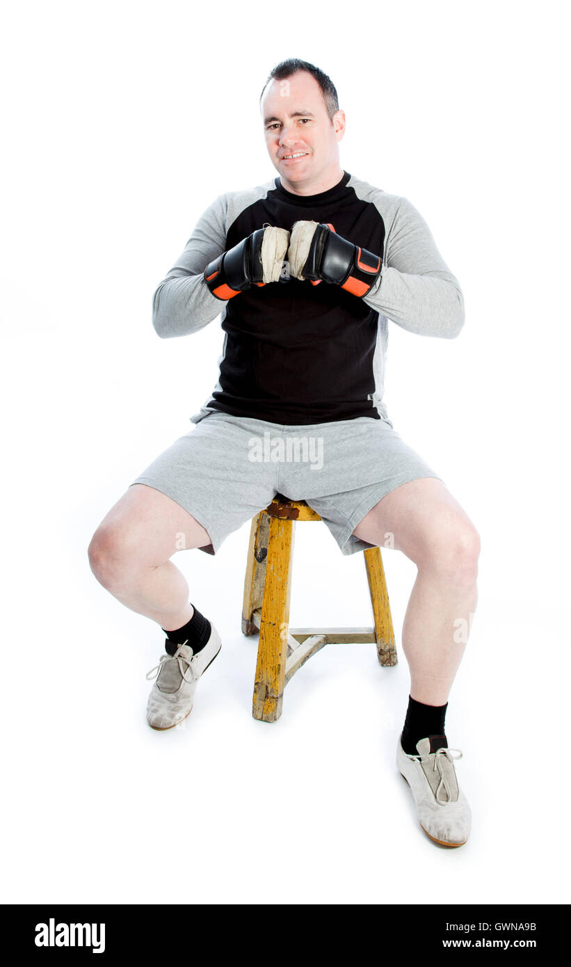 caucasian boxer 40 years old Stock Photo - Alamy