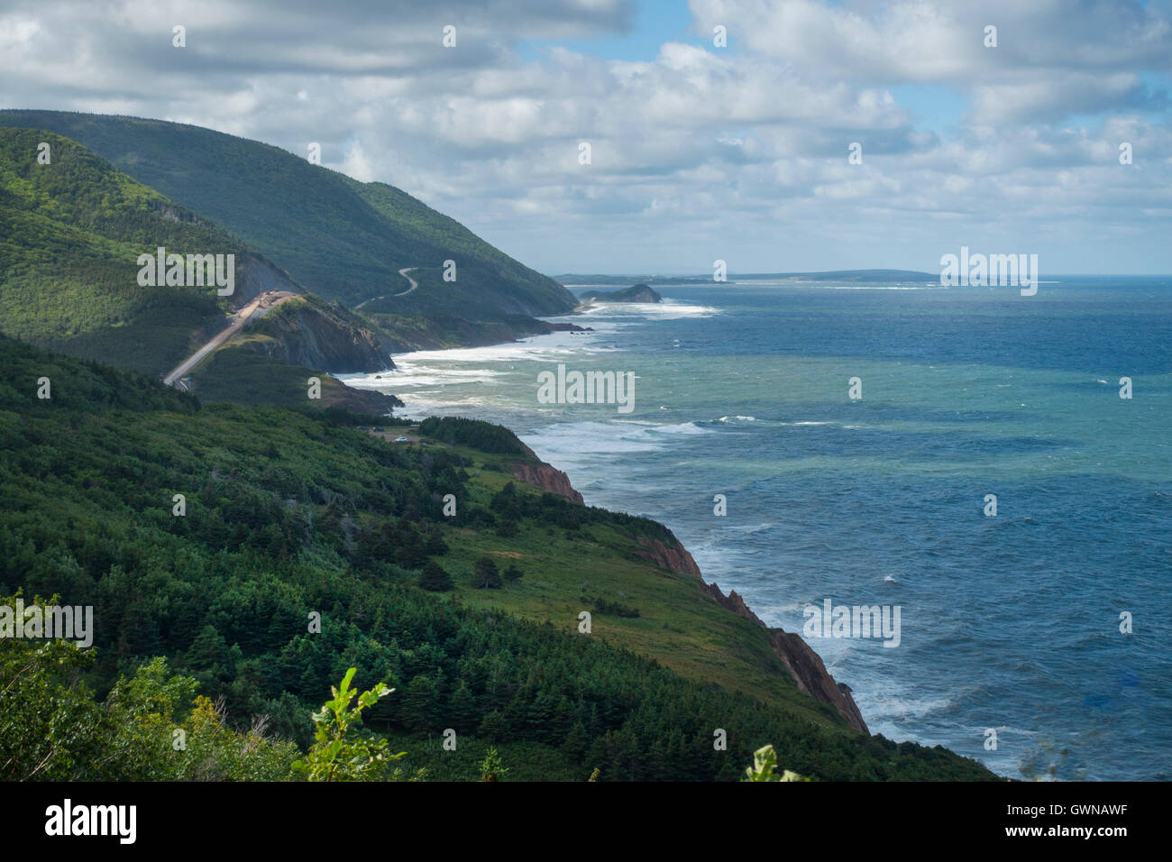 cheticamp Cabot trail cape Breton Nova Scotia Stock Photo - Alamy