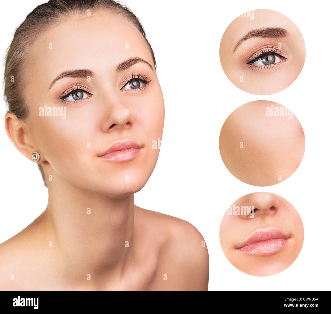 Beautiful girl with clear skin Stock Photo - Alamy