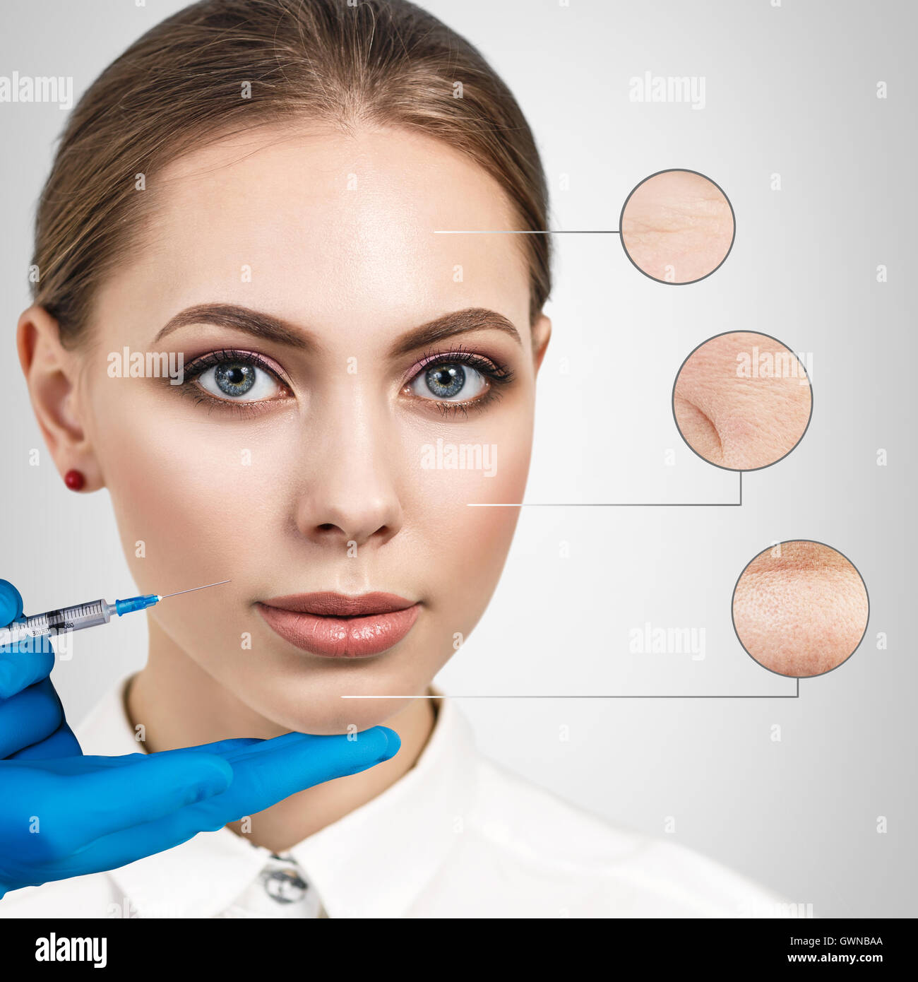 Injection to skin moisturizing hi-res stock photography and images - Alamy