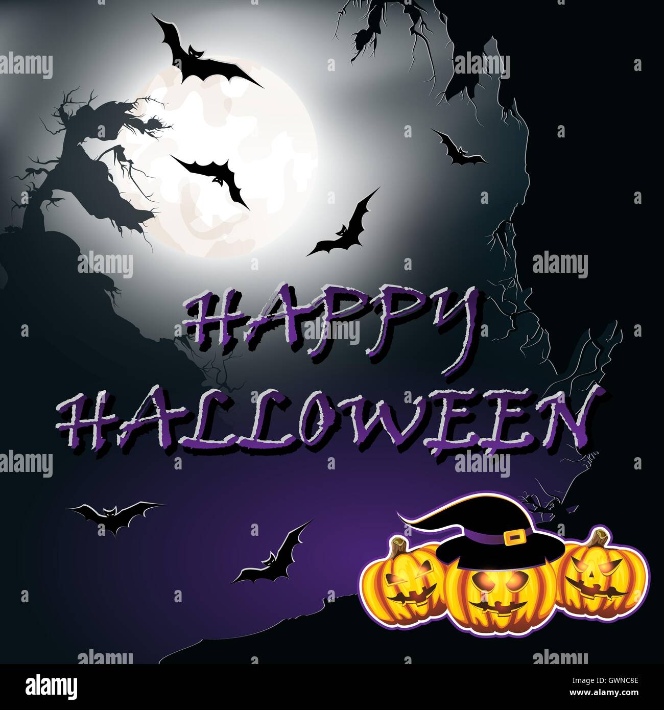 Halloween background. Vector illustration Stock Vector Image & Art - Alamy