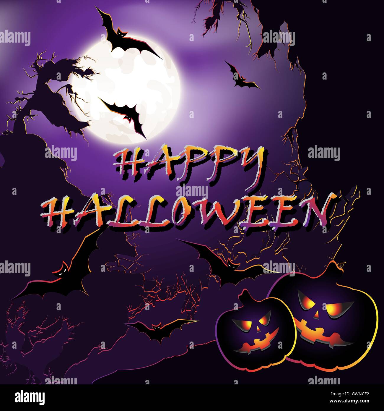 Halloween background. Vector illustration Stock Vector Image & Art - Alamy