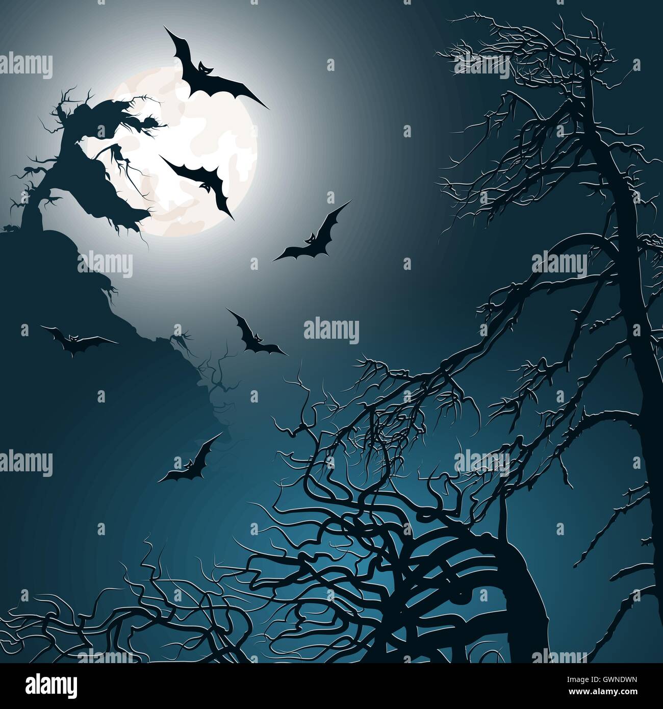 Halloween background. Vector illustration Stock Vector Image & Art - Alamy