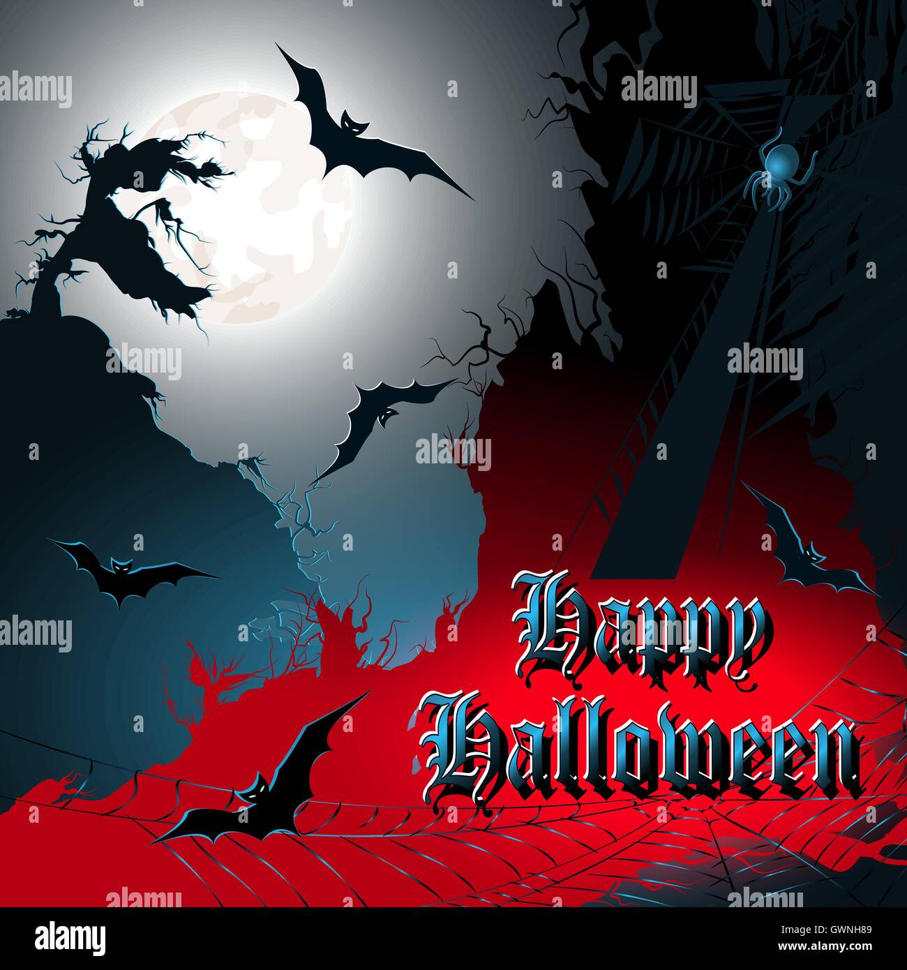 Halloween background. Vector illustration Stock Vector Image & Art - Alamy