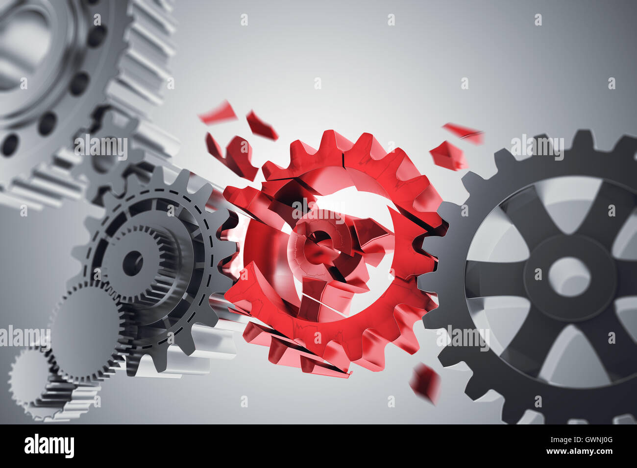 gears mechanism connection problem 3D Rendering Stock Photo - Alamy