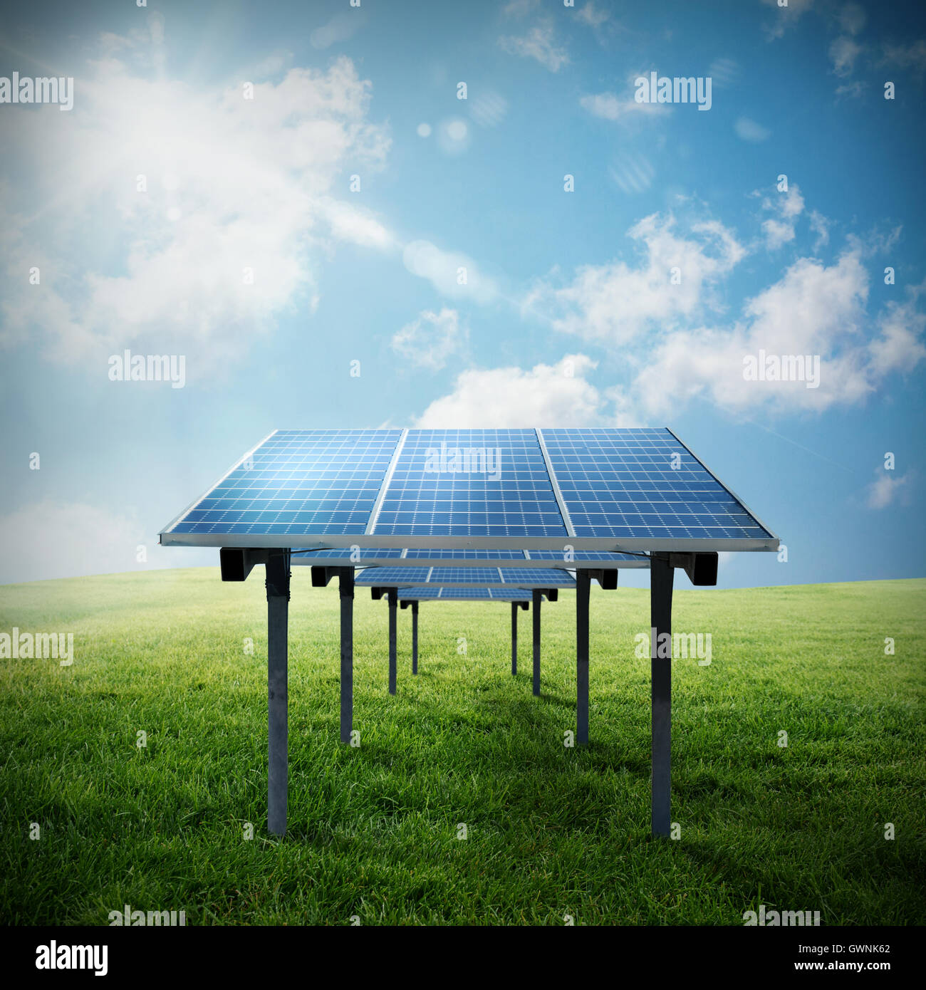 Solar panel renewable energy Stock Photo - Alamy