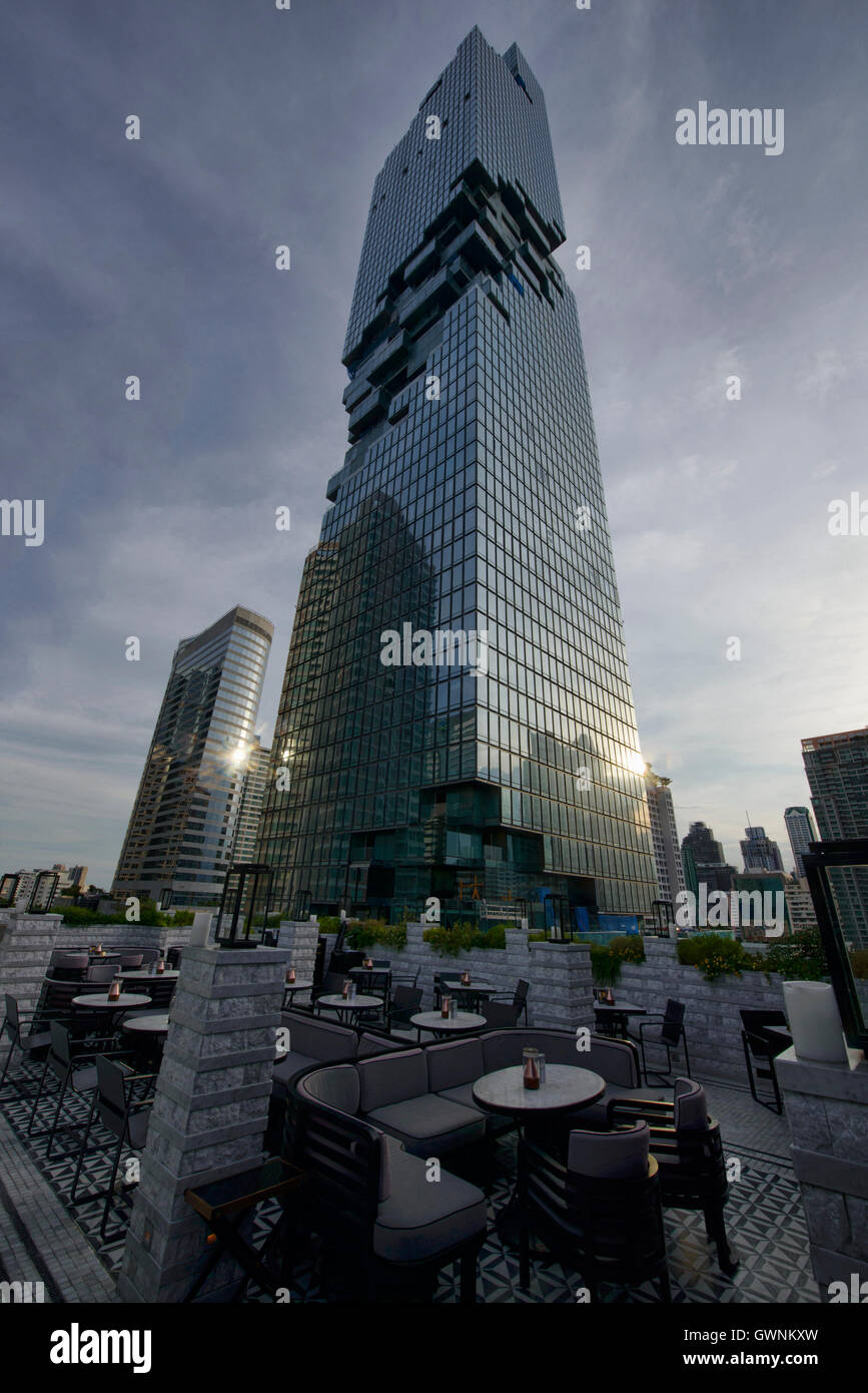 The Mahanakhon Tower, Bangkok's new tallest building, Thailand Stock ...