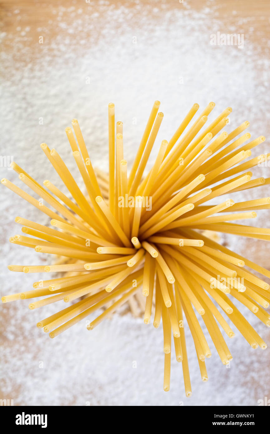 raw pasta spaghetti, italian cuisine Stock Photo - Alamy