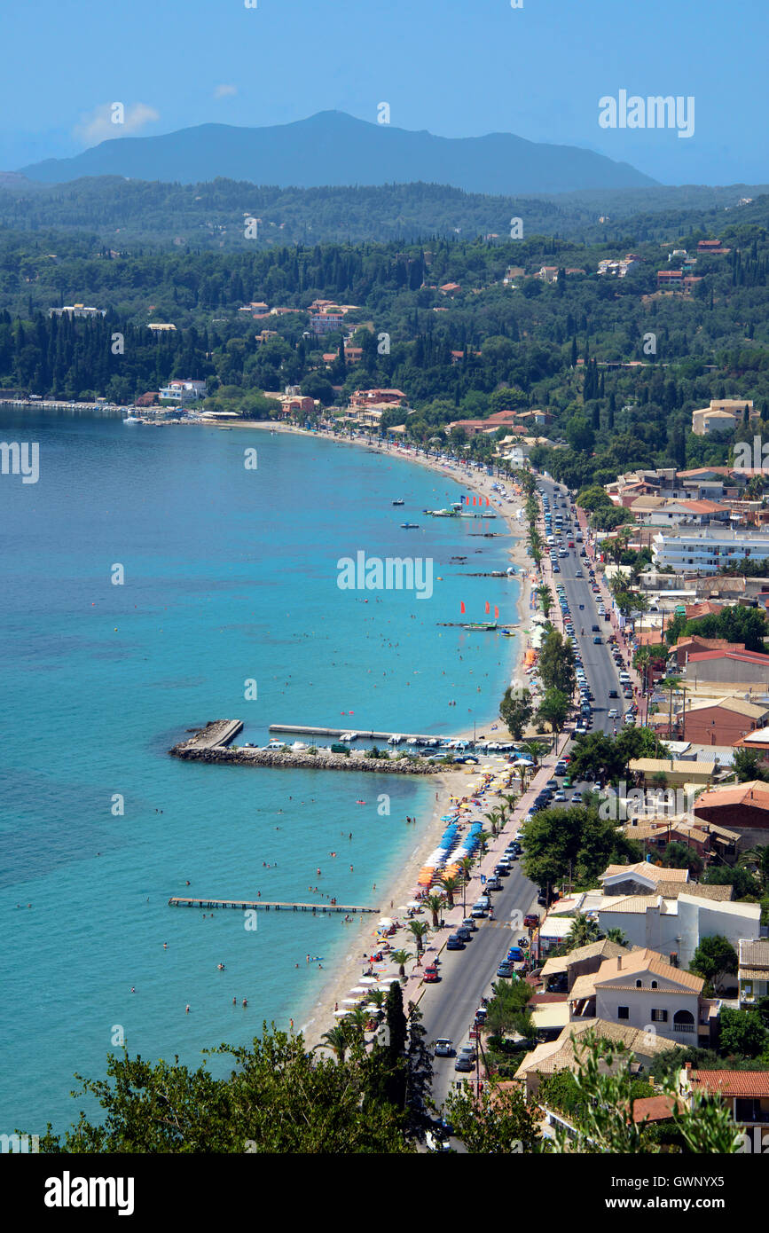 Aerial view Ipsos Bay Corfu Ionian Islands Greece Stock Photo - Alamy