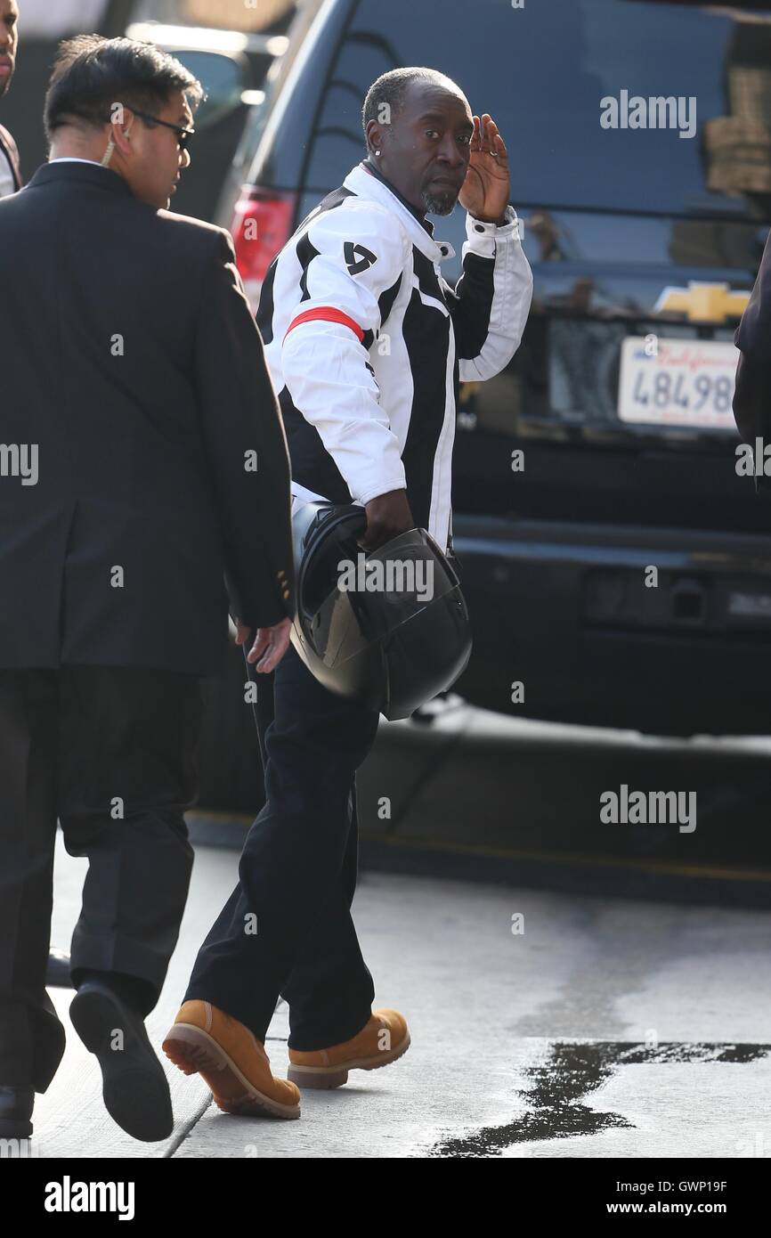 Don Cheadle seen at the ABC studios for Jimmy Kimmel Live! Featuring ...