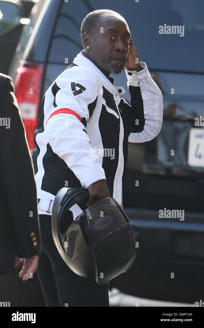 Don Cheadle seen at the ABC studios for Jimmy Kimmel Live! Featuring ...