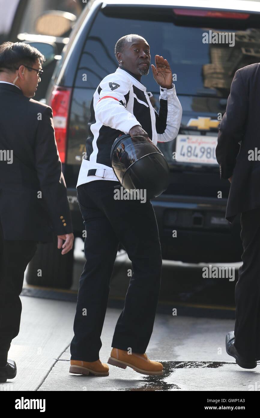 Don Cheadle seen at the ABC studios for Jimmy Kimmel Live! Featuring ...