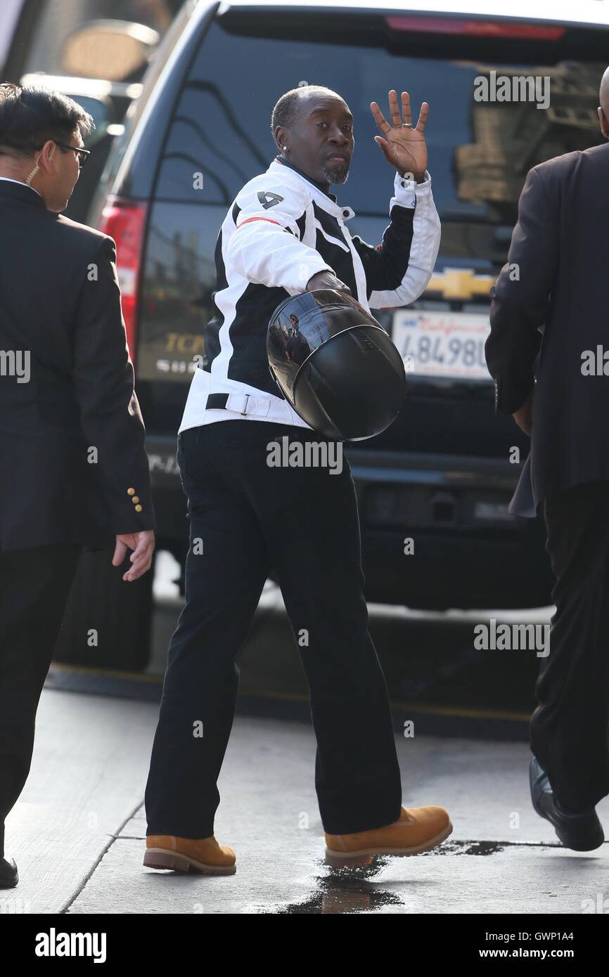 Don Cheadle seen at the ABC studios for Jimmy Kimmel Live! Featuring ...