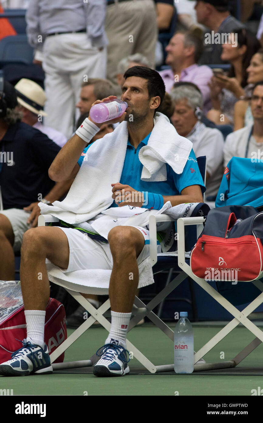 Novak djokovic sitting hi-res stock photography and images - Alamy