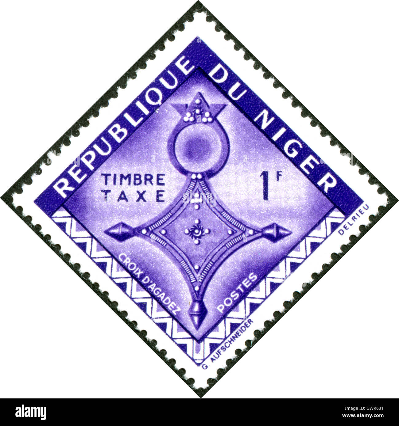 REPUBLIC OF NIGER - CIRCA 1962: Postage stamp printed in the Niger ...