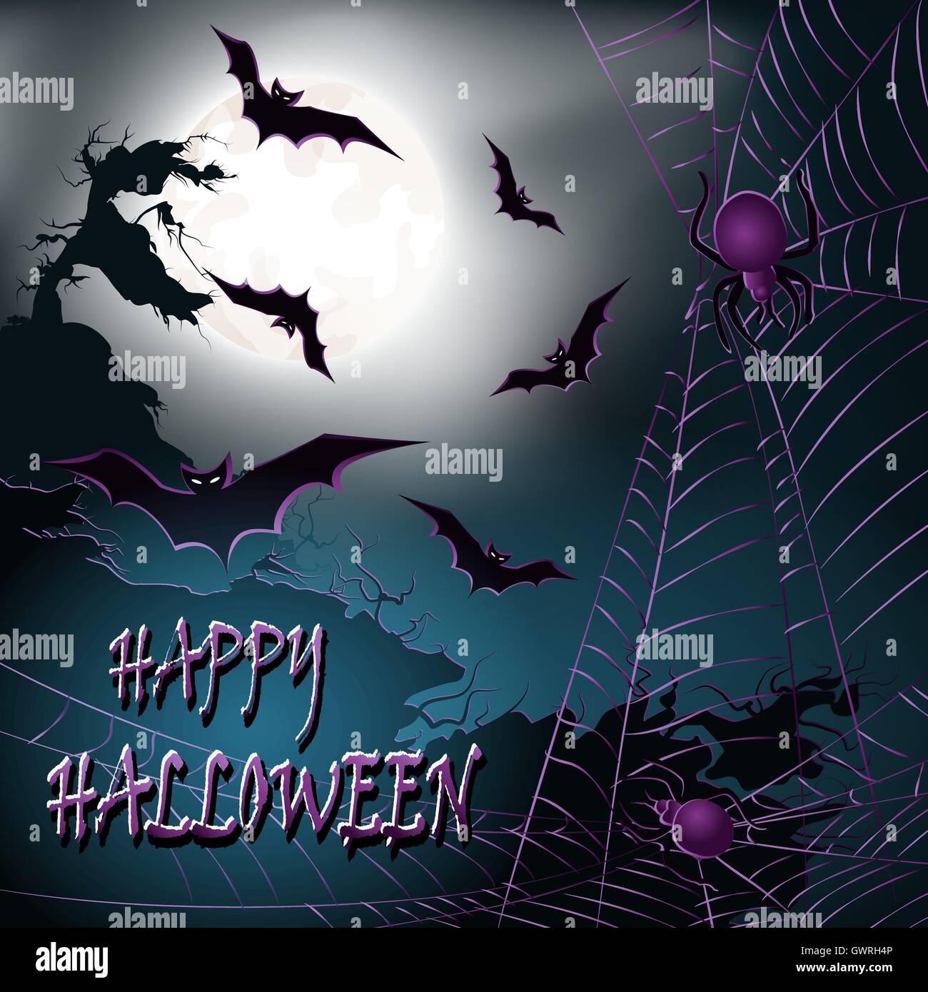 Halloween background. Vector illustration Stock Vector Image & Art - Alamy
