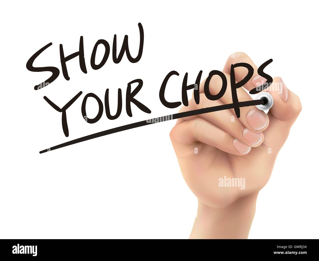 Show 3d text Stock Vector Images - Alamy