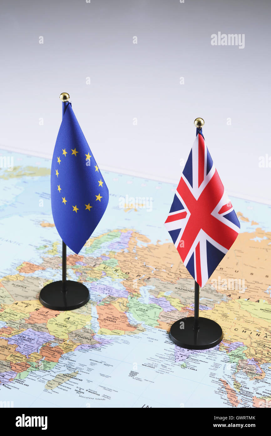 UK and EU flags Stock Photo - Alamy