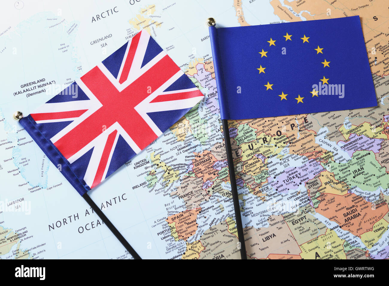 UK and EU flags Stock Photo - Alamy