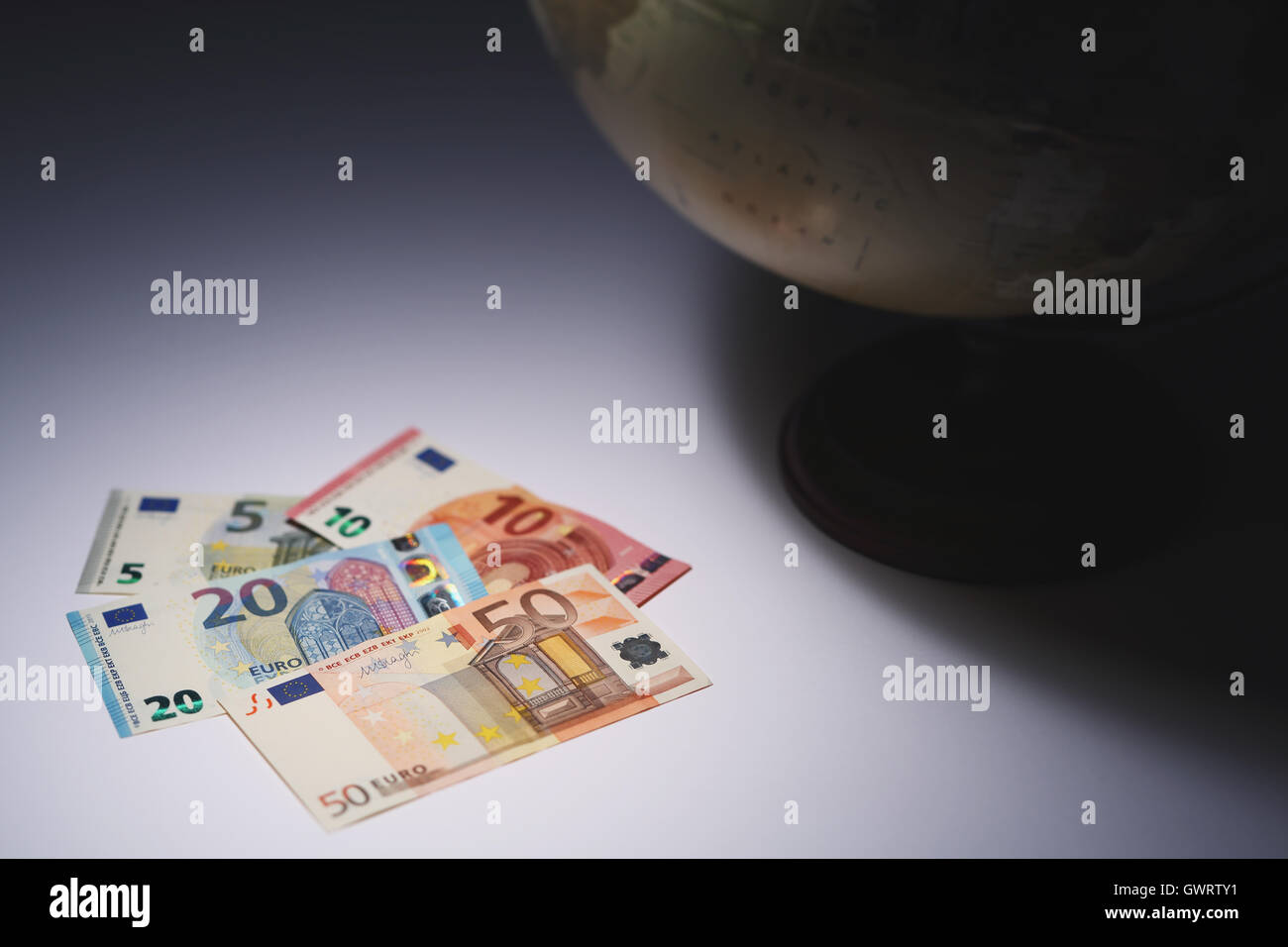 Euro on world map Stock Photo - Alamy