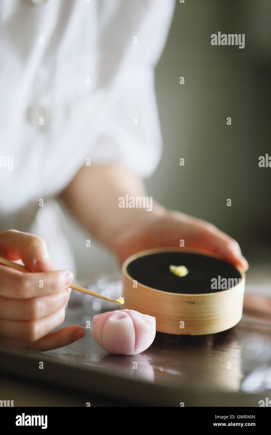 Pastry chef creating Japanese confectionery Stock Photo - Alamy